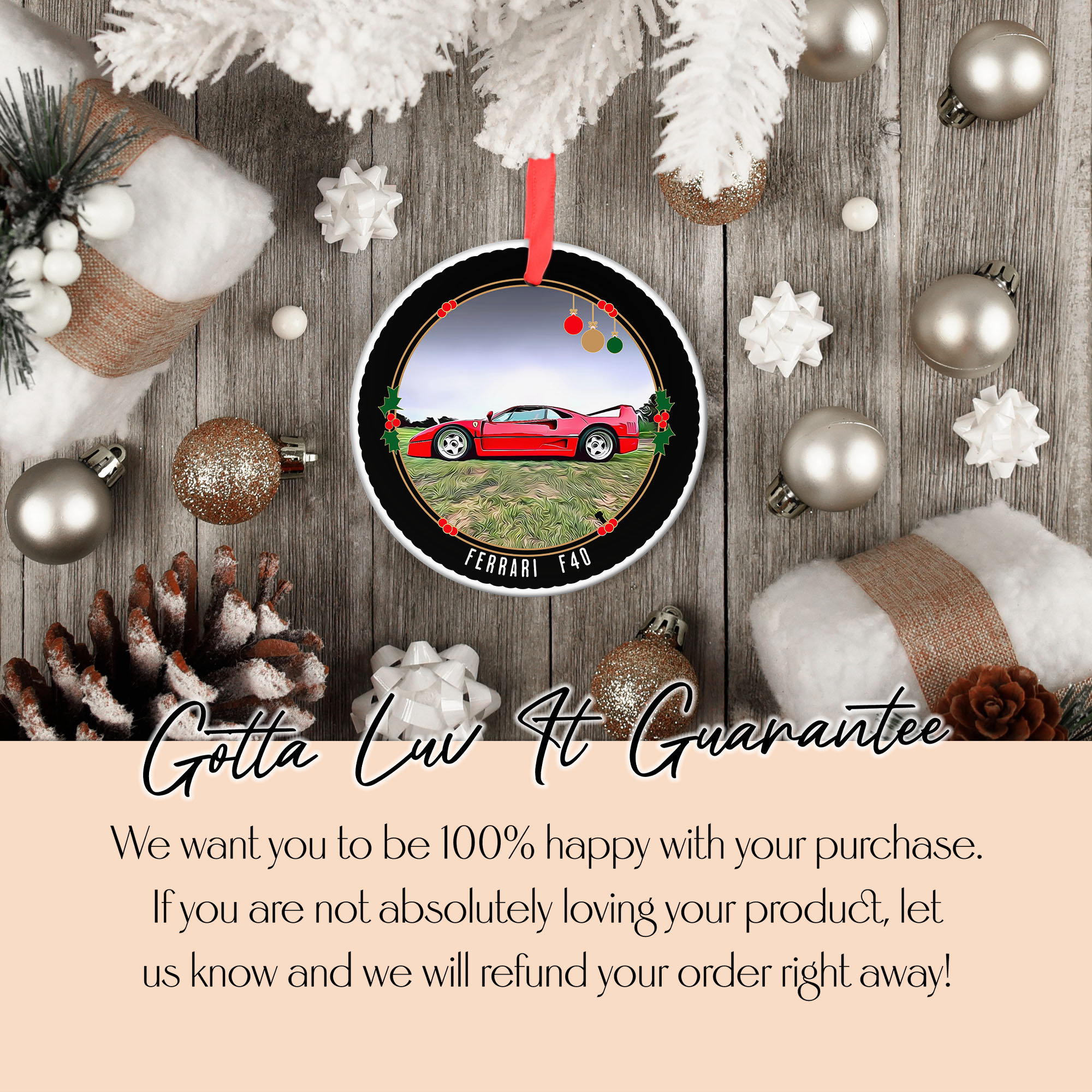 Ferrari Christmas Ornament - Choose Your Classic Model - Car Enthusiast ...