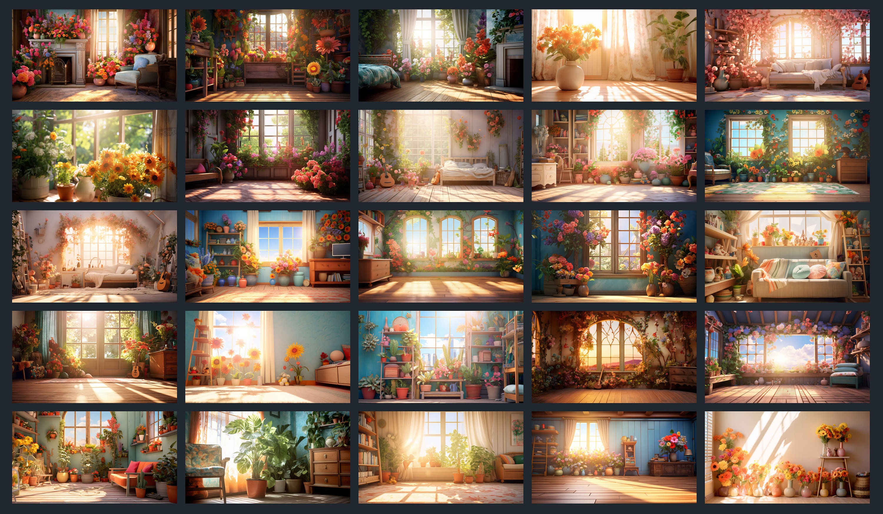 25 Colorful Pet Backgrounds, Digital Photography Backdrops Bundle for ...