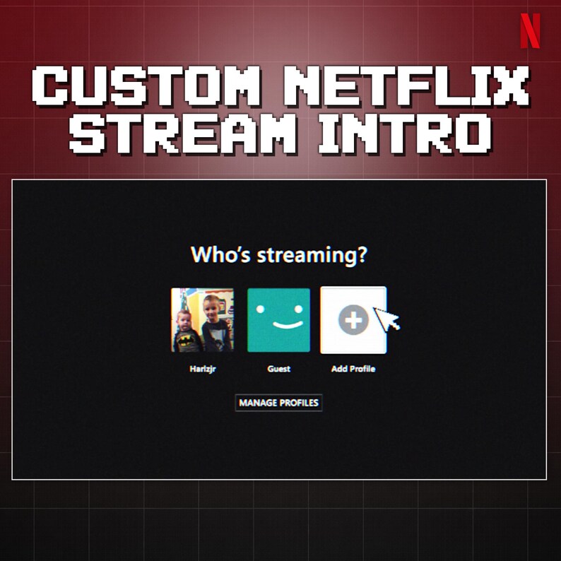 Custom Animated Netflix Themed Twitch Starting Soon for Streamers ...