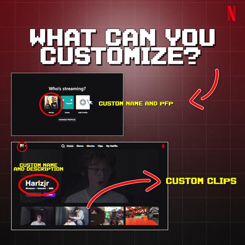 Custom Animated Netflix Themed Twitch Starting Soon for Streamers ...