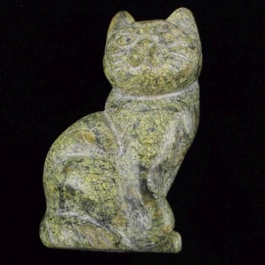 Vintage Jadeite Jade Cat Sculpture - Etsy