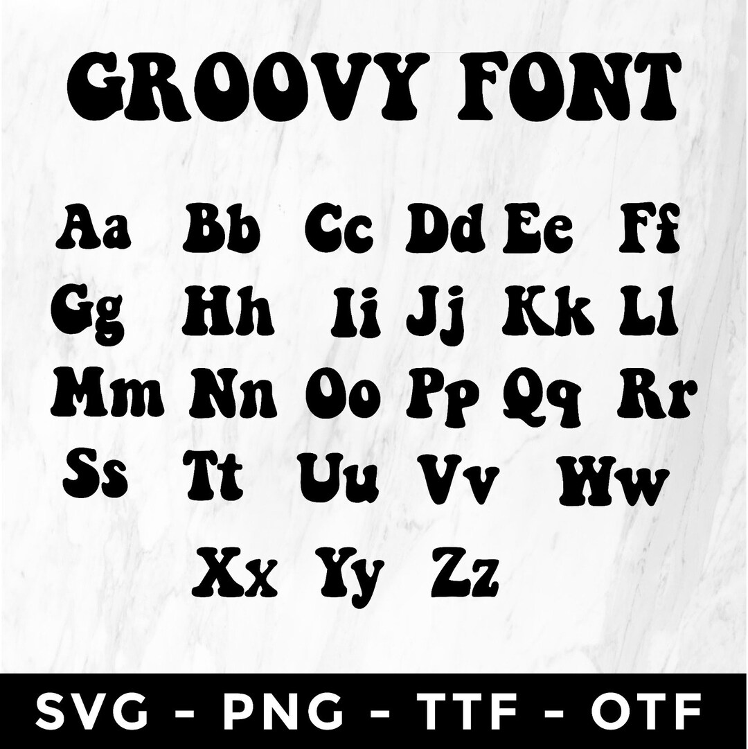 Buy GROOVY FONT SVG Retro Alphabet Svg Vintage Font Svg Groovy Alphabet ...