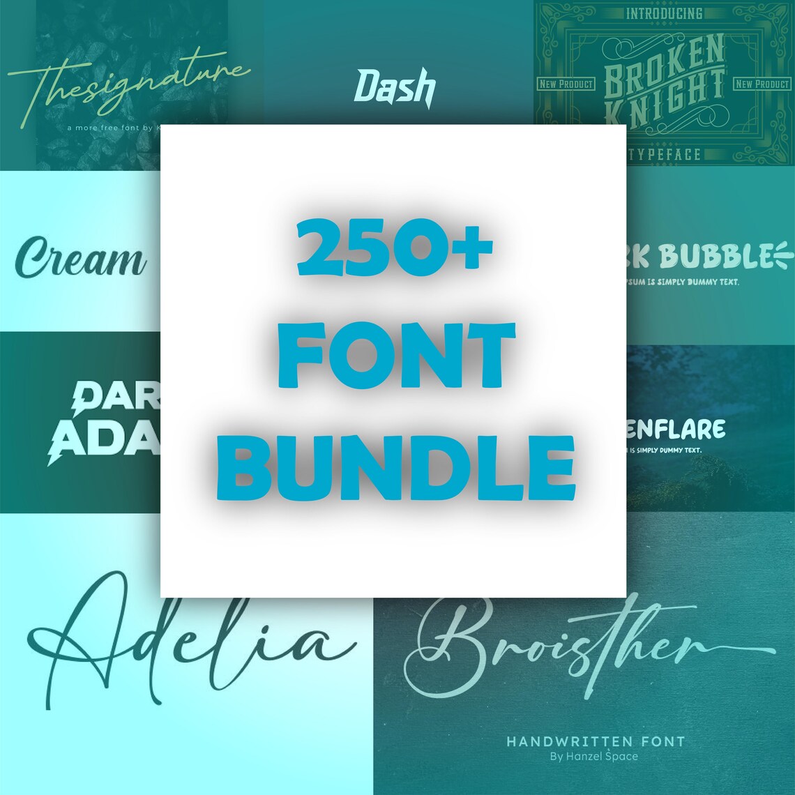 250 Font Bundle Canva Font Script Fonts Digital Fonts Procreate Fonts Crafting Handwritten Fonts ...