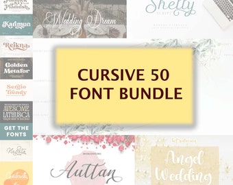 Cursive Fonts Bundle Cursive Fonts for Cricut Cursive Font Bundle Fonts ...