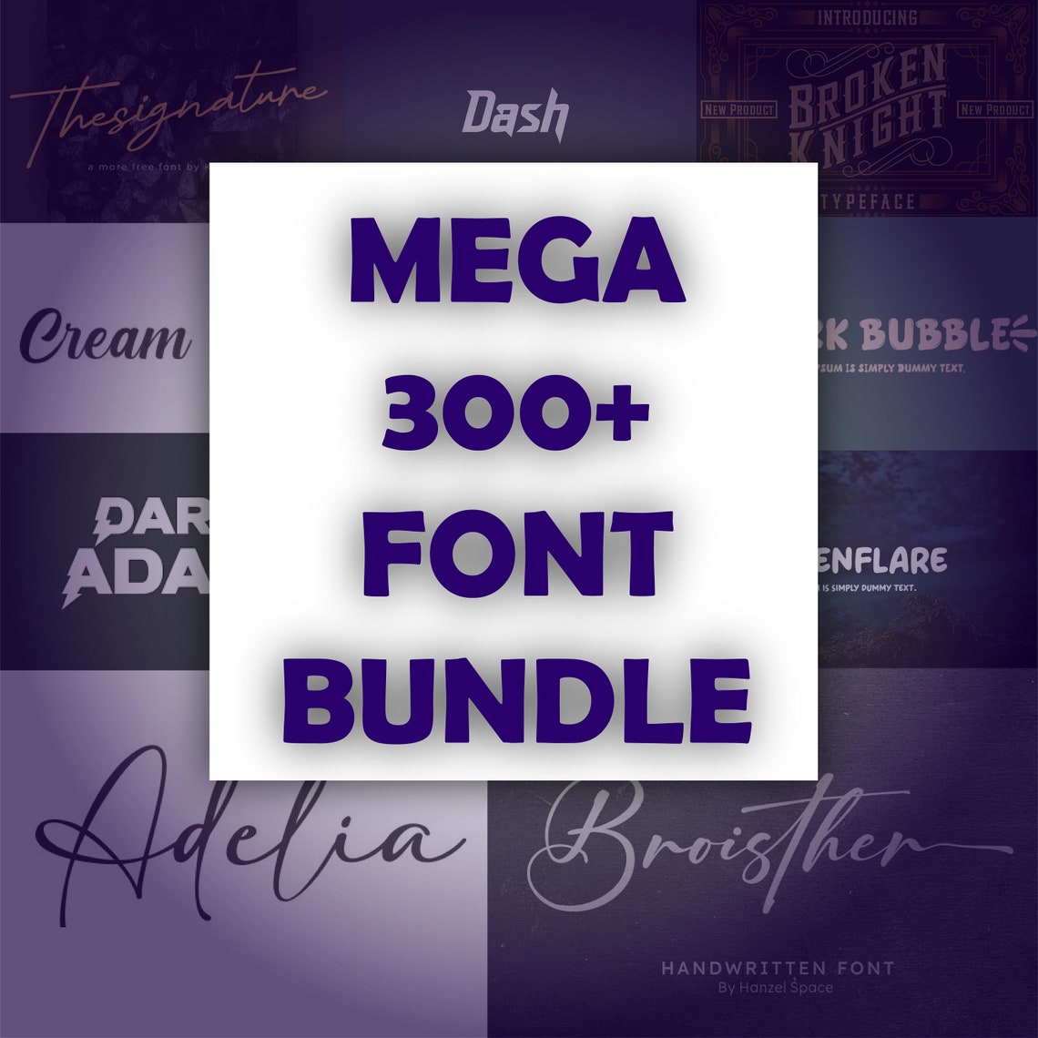 300 FONTS BUNDLE Cursive Fonts Fonts for Cricut Calligraphy Font ...