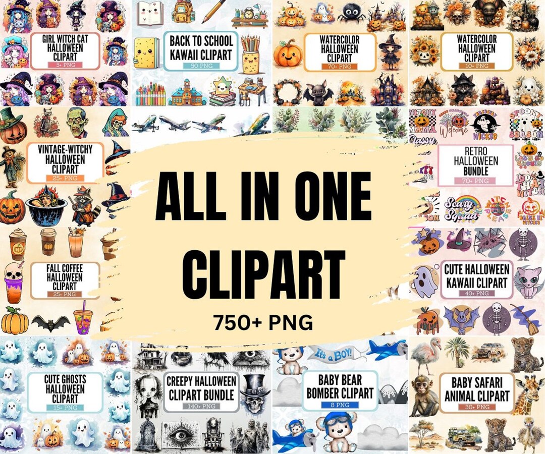 750 Clipart Mega Bundle Daily Updates All Past Designs Animal Flower ...