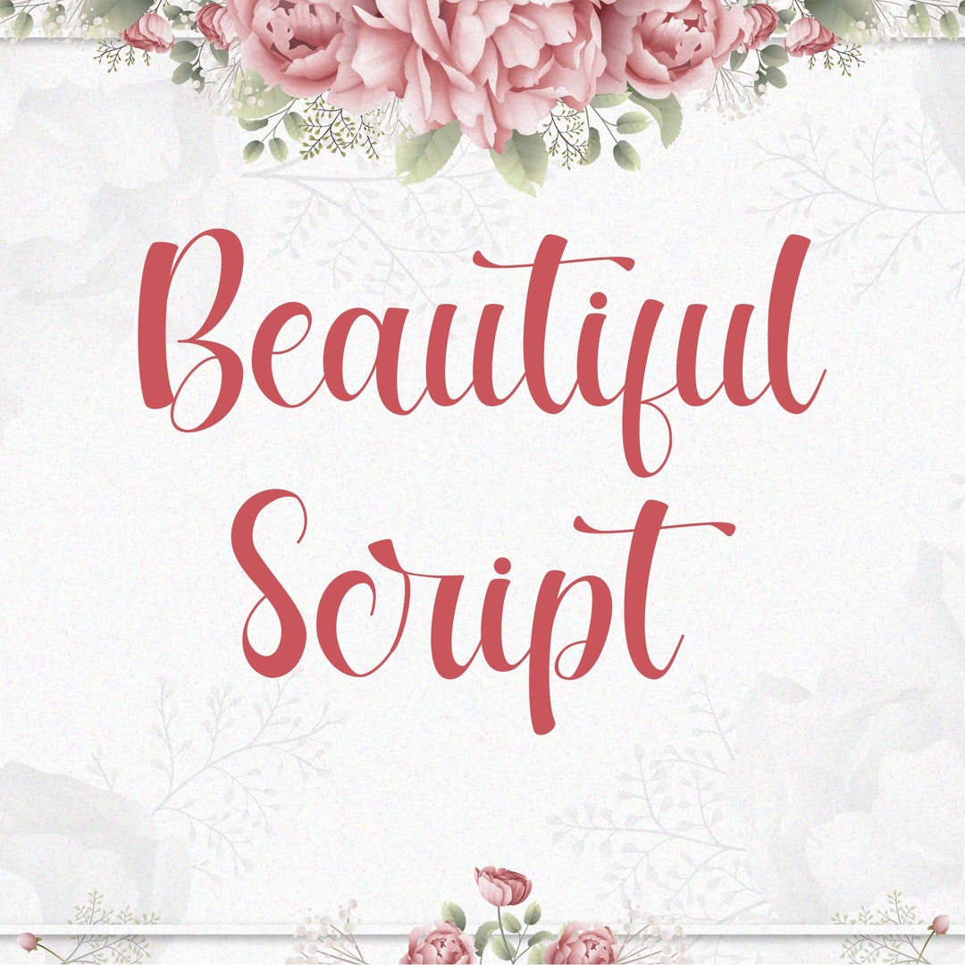 Beautiful Script Font Script Font Font With Tails Wedding Fon, Cursive ...