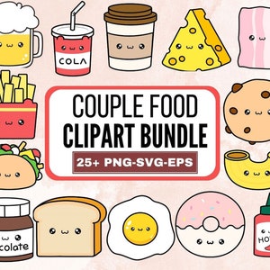 Clipart Food PNG Bundle of Cute Graphics Bundle Food Sweats - Etsy