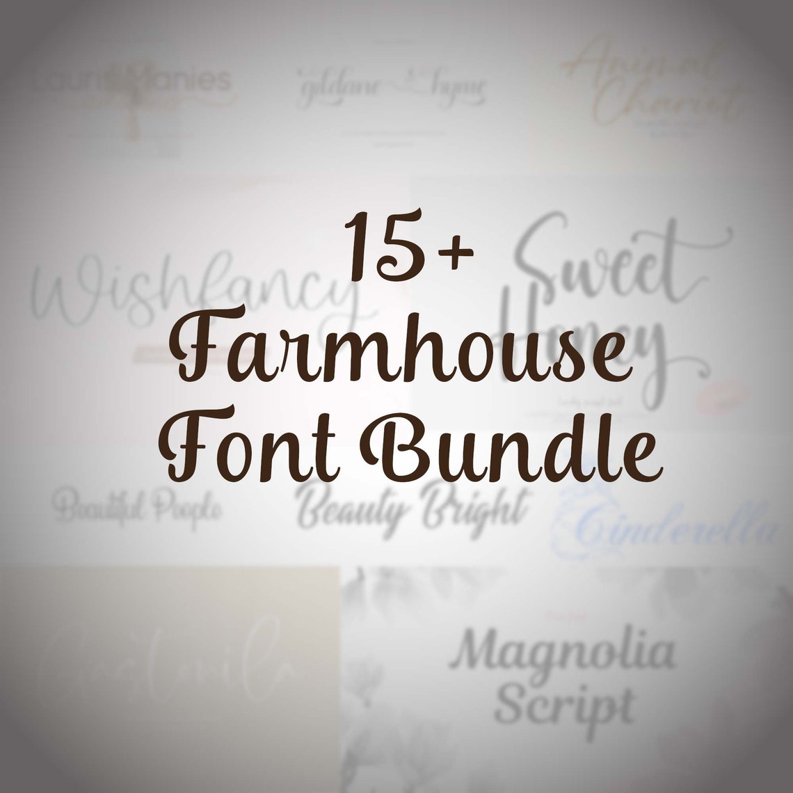 15 Farmhouse Font Bundle Fonts for Crafters Procreate Fonts Farmhouse ...