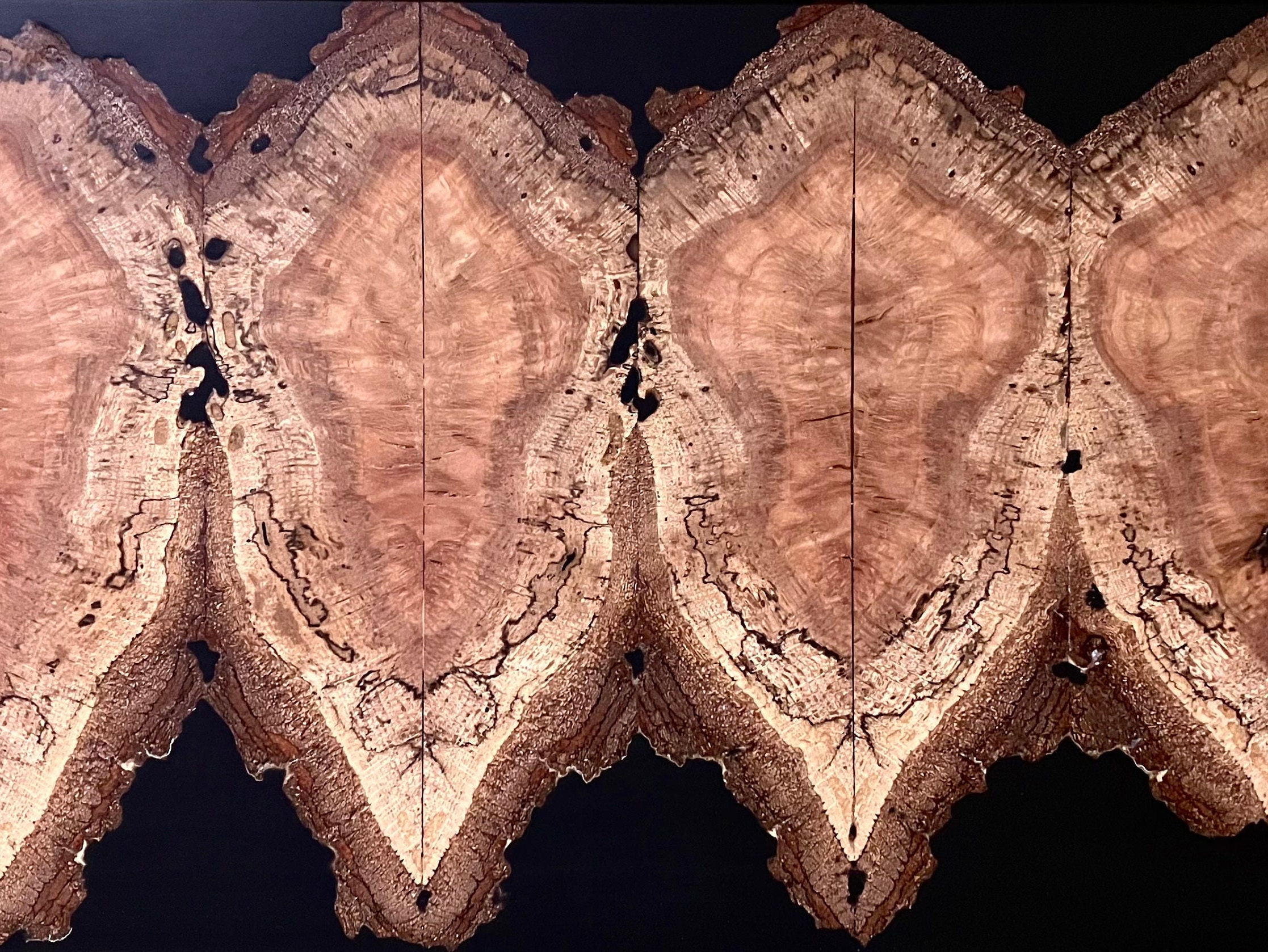 Useless Lumber Spalted Red Oak Burl Wood and Resin Wall Art Dimensions ...