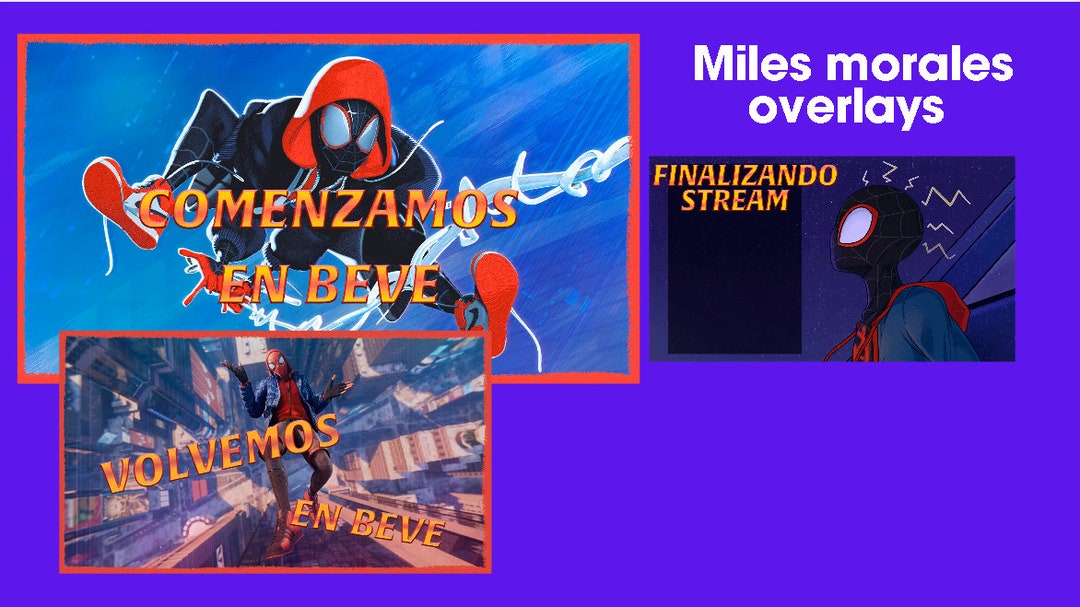 Miles Morales, Spiderman ,twitch Overlay , Overlays - Etsy Canada