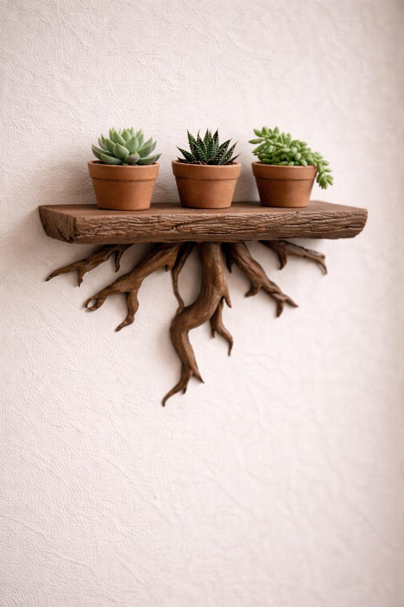 Root Tree Wall Shelf STL | 3D Printable Floating Shelf | No Supports ...