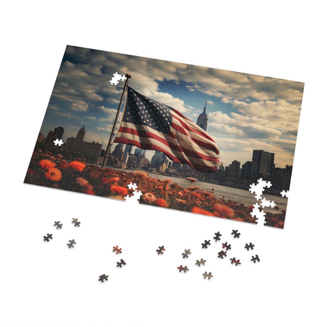 American Flag Puzzle, Independence Day (500,1000 Pieces) - Etsy