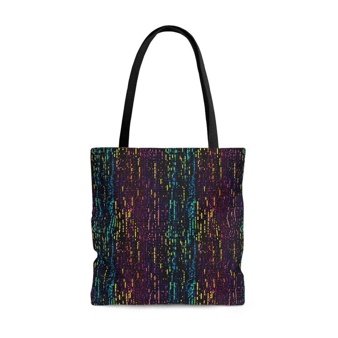 Tote Bag With Futuristic Colorful Lines - Etsy