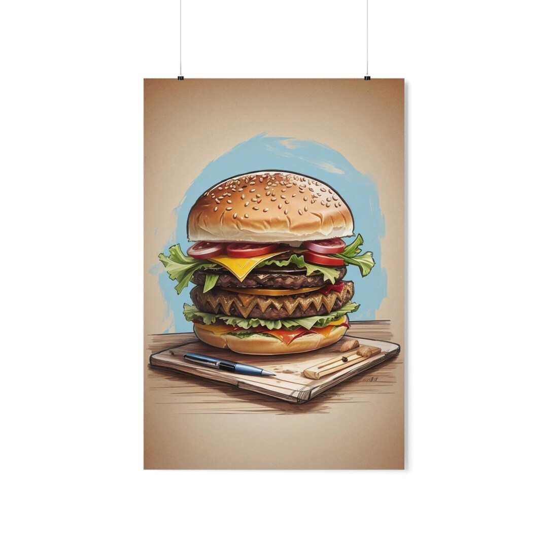 Burger Premium Matte Vertical Posters - Etsy