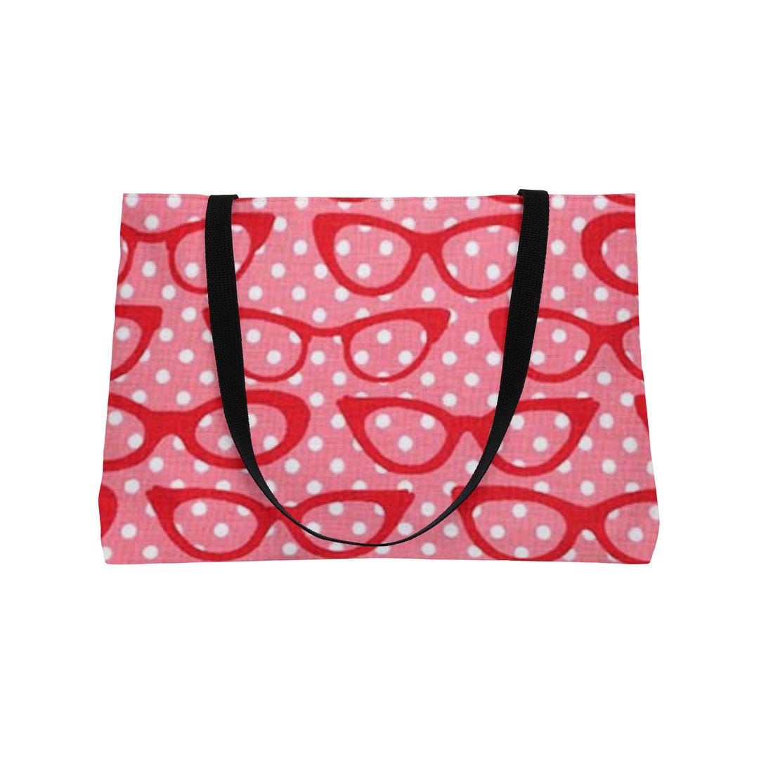 Retro Cat-eye Glasses 24x13 Tote Bag Chic Weekender Travel or Shopping ...
