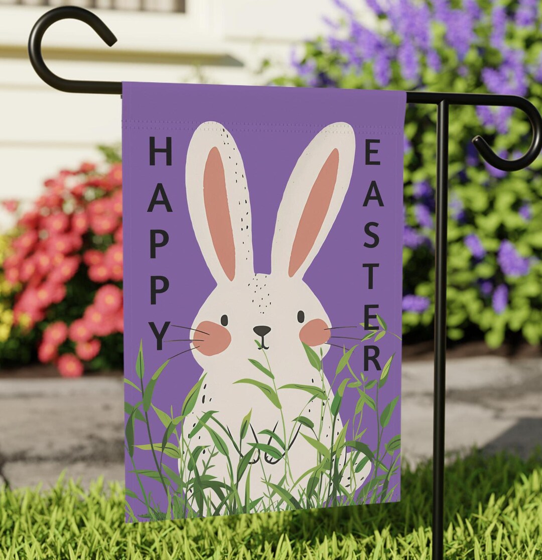 Happy Easter Bunny Outdoor Flag/banner / Easter Bunny Flag/banner - Etsy