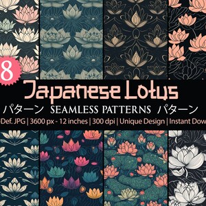 Japanese Lotus Patterns - Serene and Seamless Designs for Textiles and ...