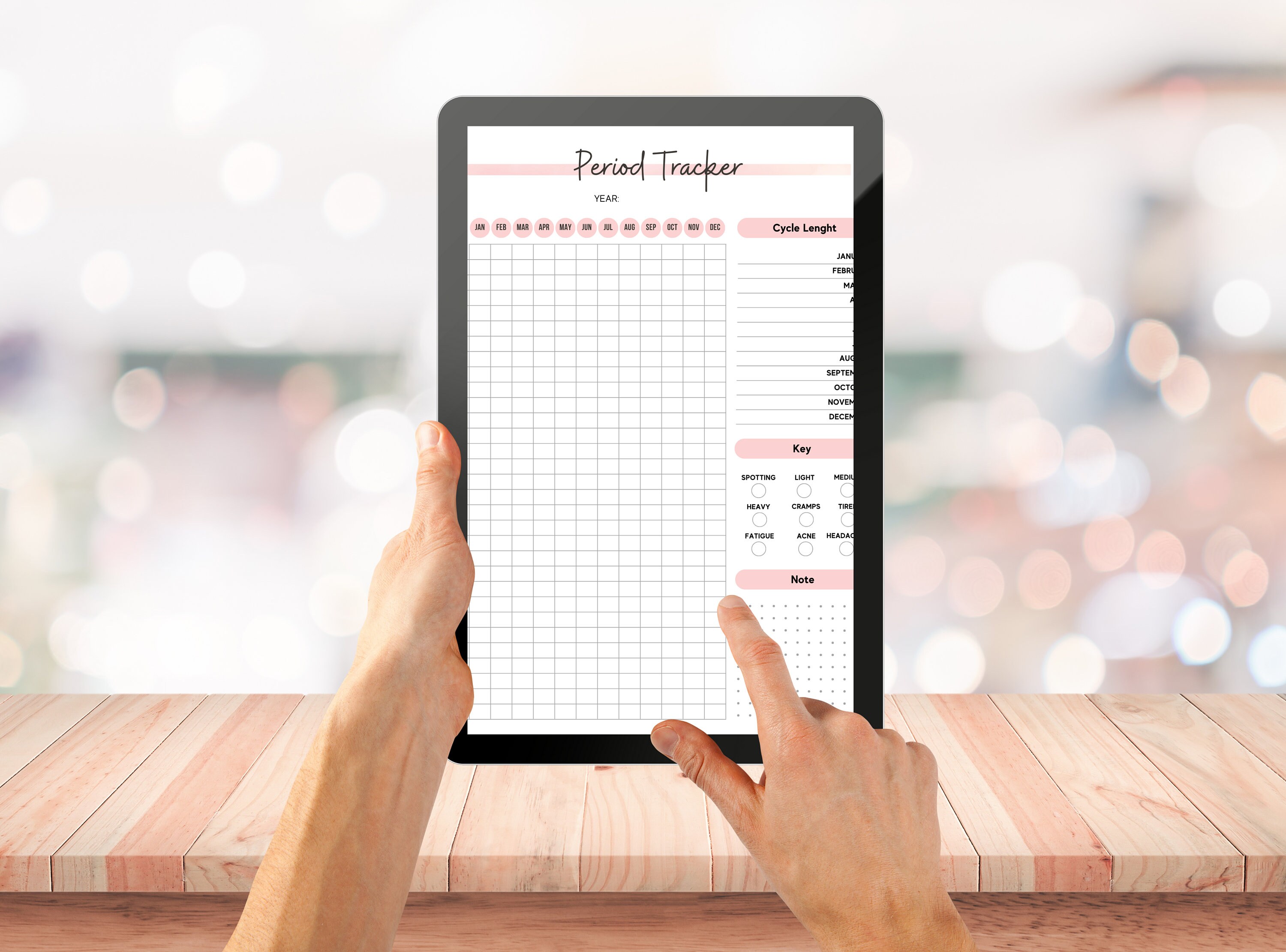 PERIOD TRACKER PRINTABLE, Minimal Planner, Undated Printable Planner ...