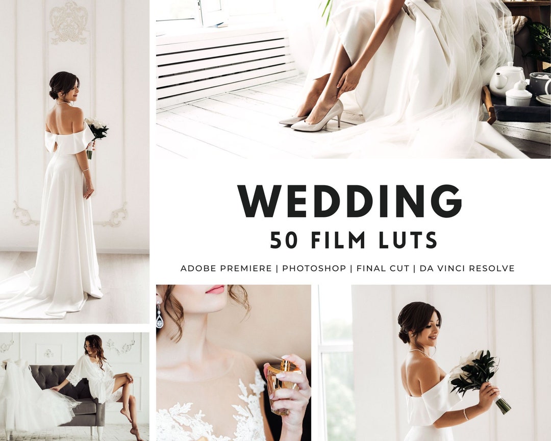50 Wedding Luts: Retro Video & Photo Filters (premiere Pro, Photoshop ...