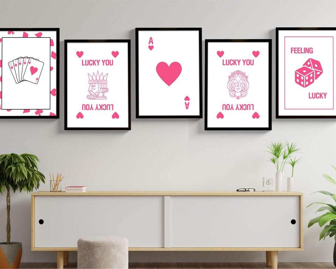 Set of 5 Lucky Ping Cards Wall Art, Digital Prints, Poster, Art ...