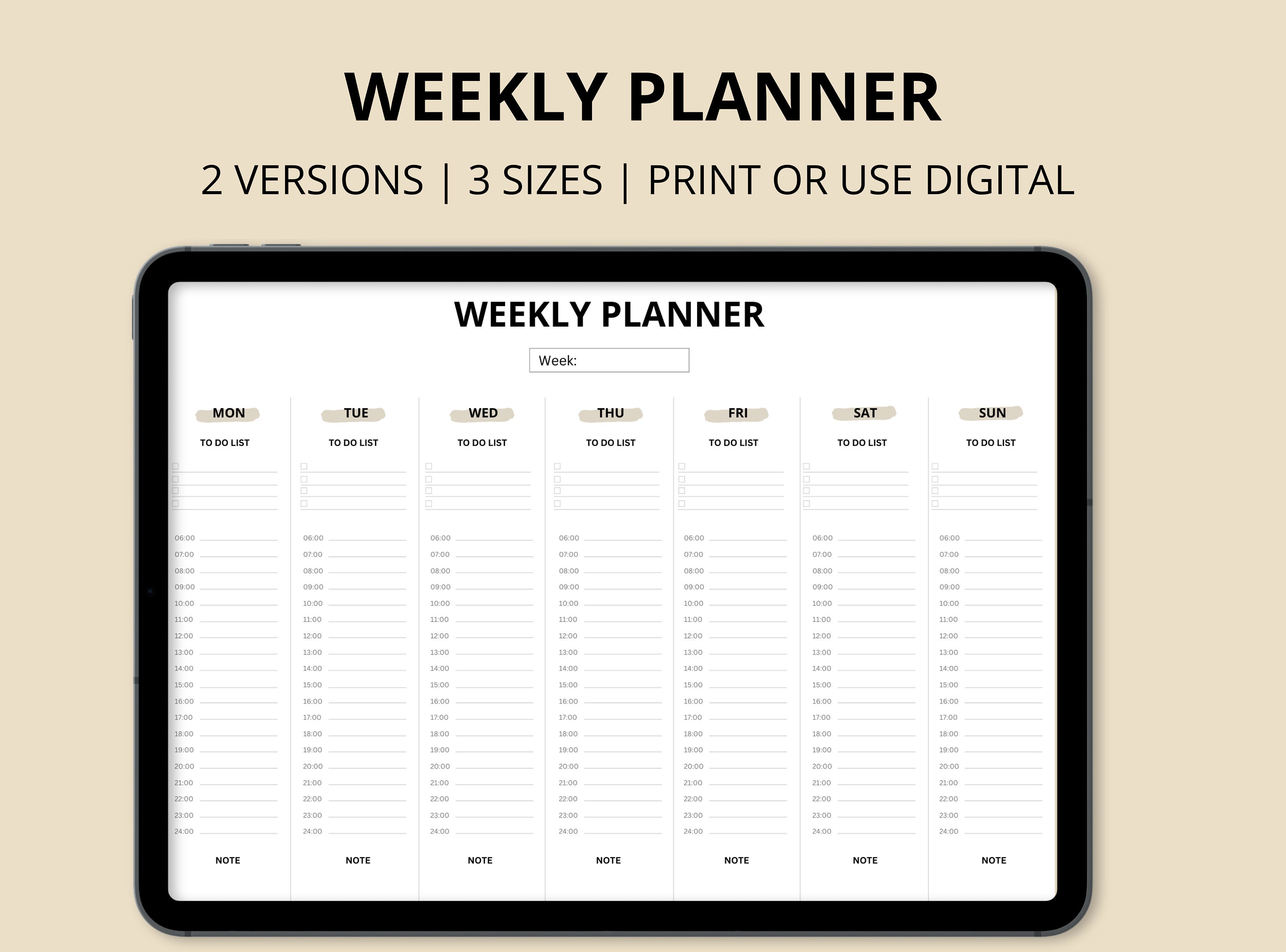 Minimal Weekly Planner Printable: Undated, Budget & ADHD Friendly ...