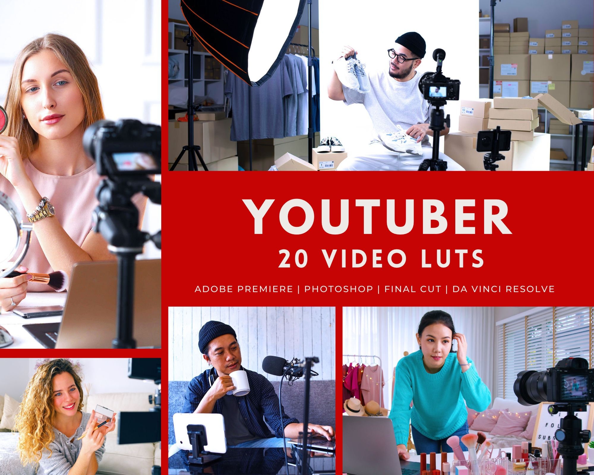 20 YOUTUBER Film Luts Premiere Pro, Color Grading, Video Luts, Video ...