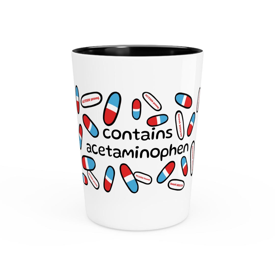 Acetaminophen Autism Pill Shot Glass - Etsy