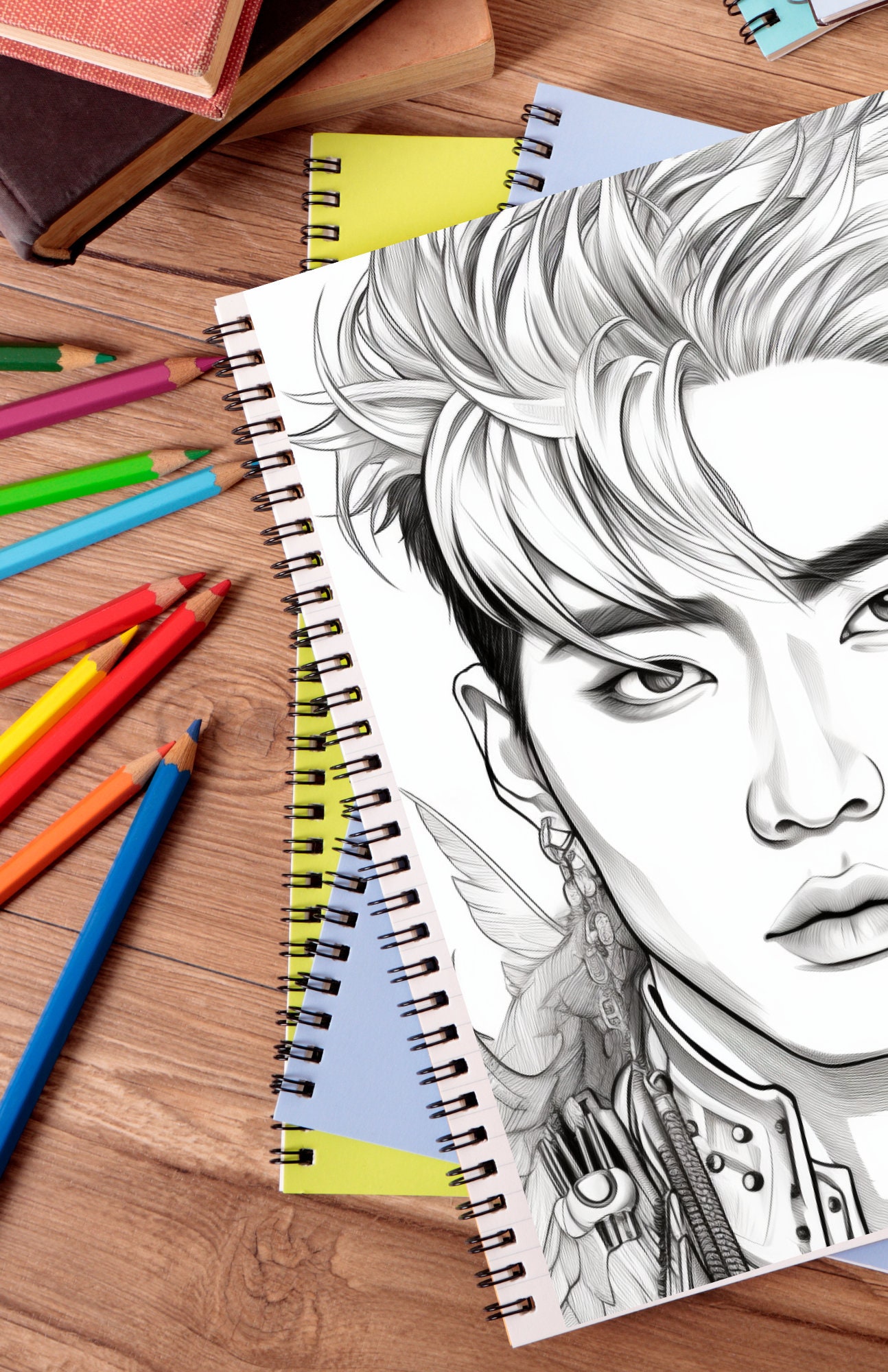 4 K-pop Coloring Pages: Unleash Your Creative Passion in - Etsy
