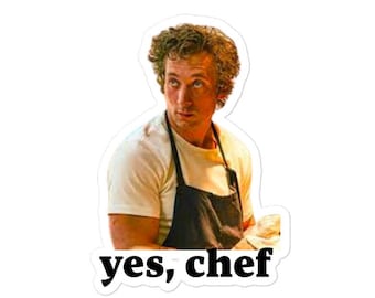 Yes Chef Sticker the Bear - Etsy