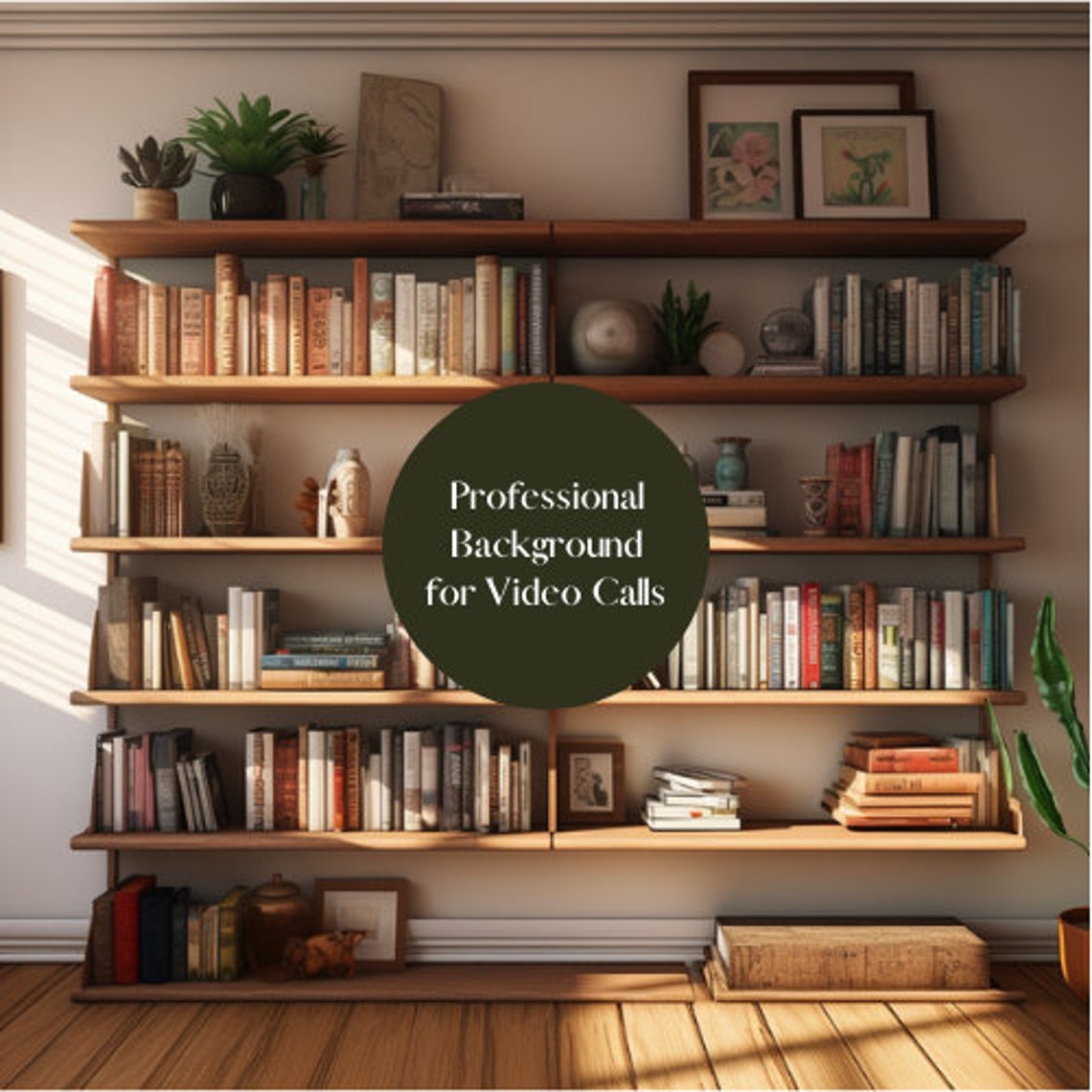 Zoom Background Virtual Call Background, Realistic Home Office - Etsy