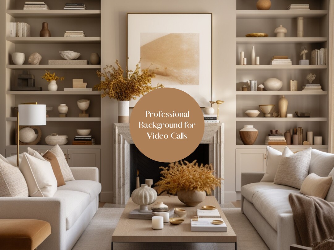 Autumn Vibes: Virtual Call Background With Fall Decor for a - Etsy