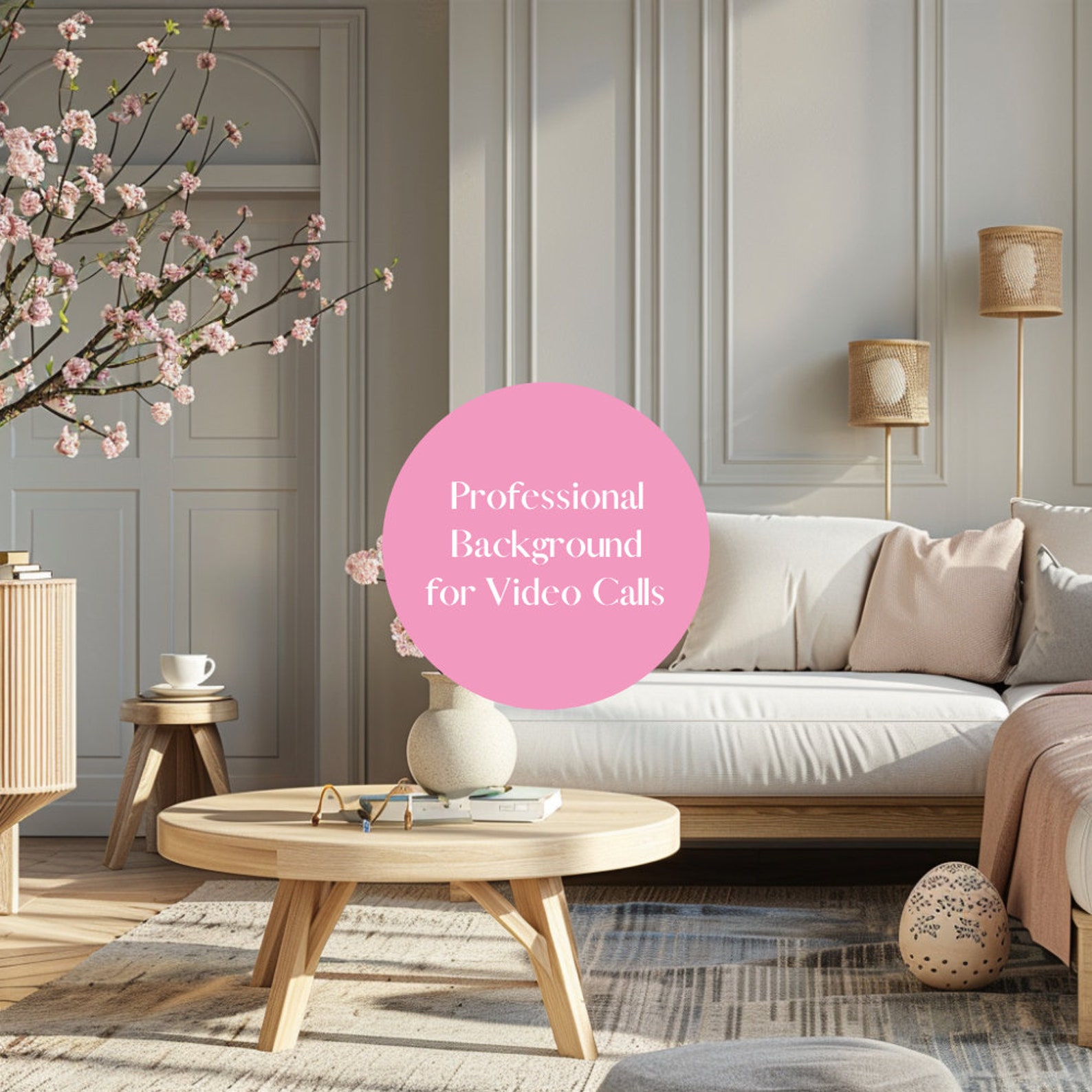 Spring Zoom Background | Virtual Call Background, Spring Vibes - Etsy