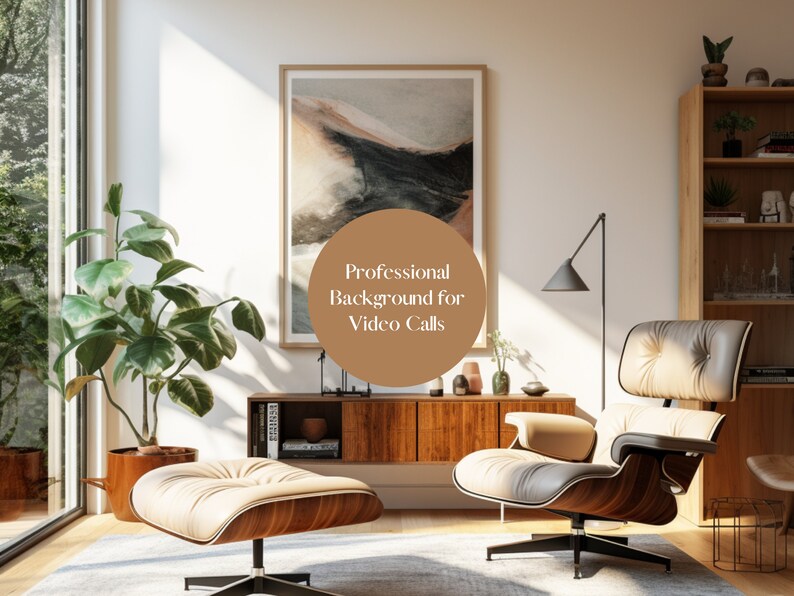 Zoom Background Virtual Call Background, Modern Home - Etsy