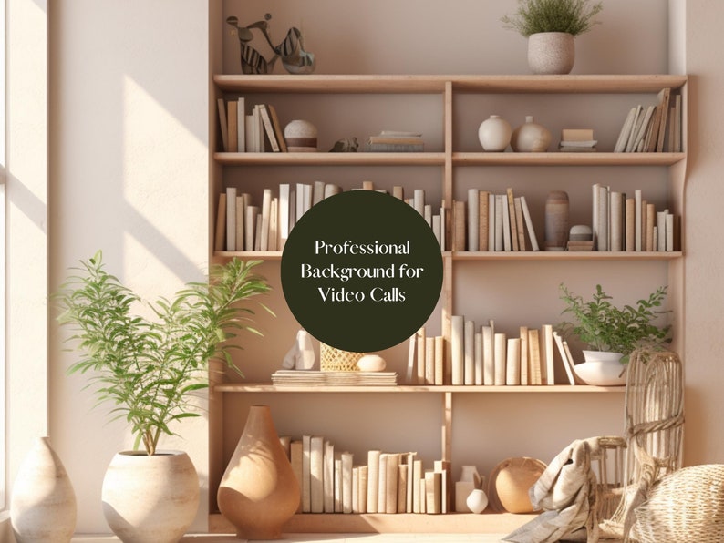 Zoom Background Virtual Call Background, Realistic Home Office - Etsy