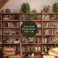 Zoom Background Virtual Call Background, Realistic Home Office - Etsy