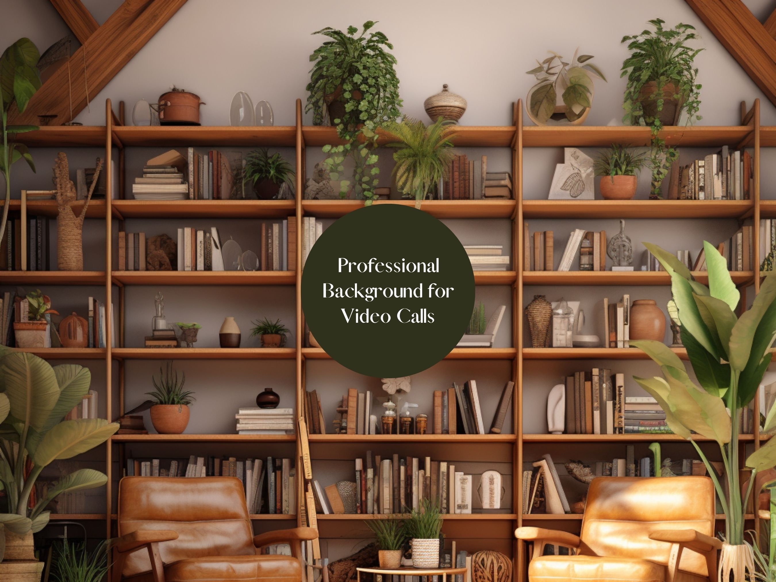 Zoom Background | Virtual Call Background, Realistic Home Office - Etsy