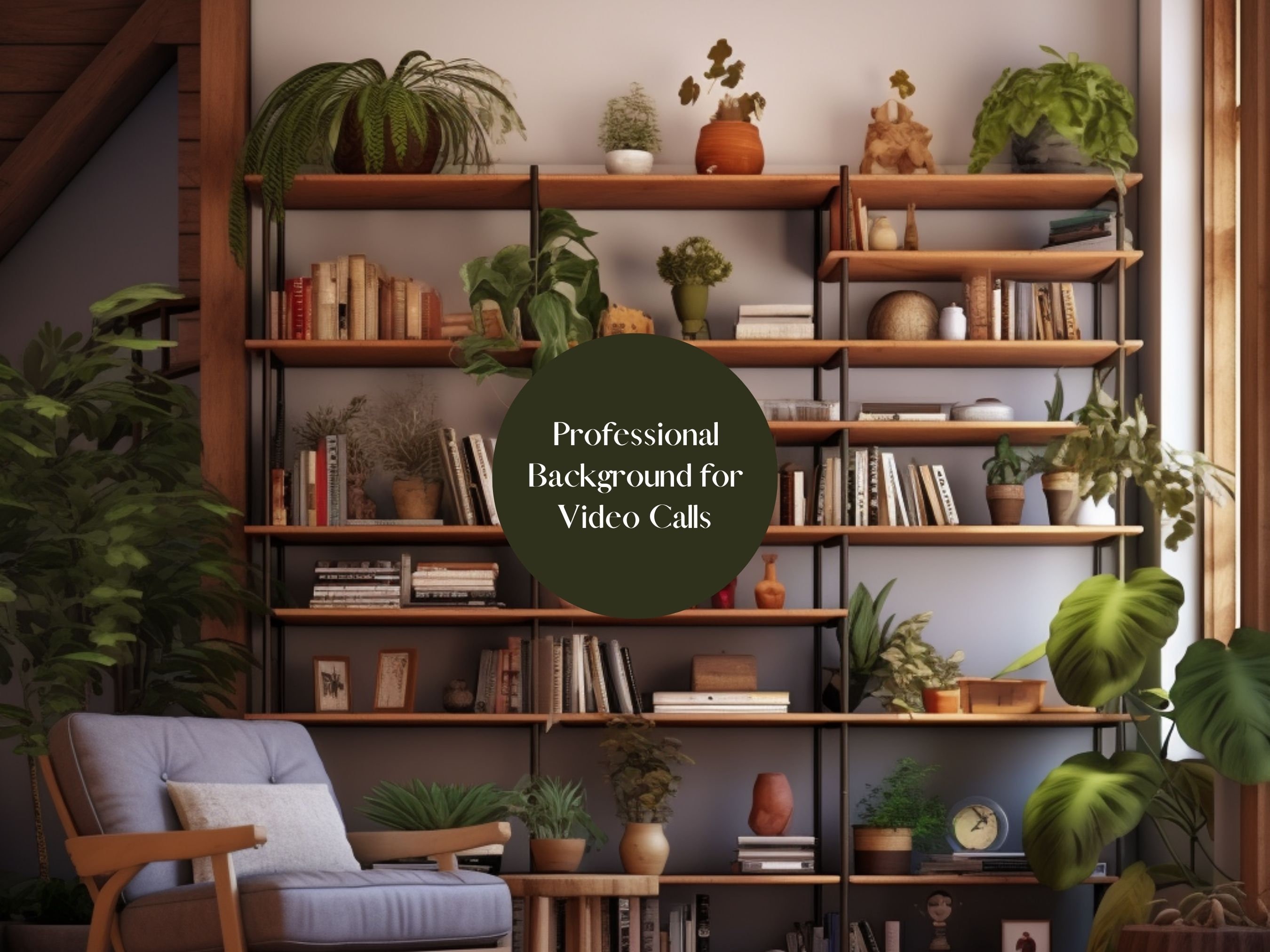 Zoom Background Virtual Call Background, Realistic Home Office - Etsy