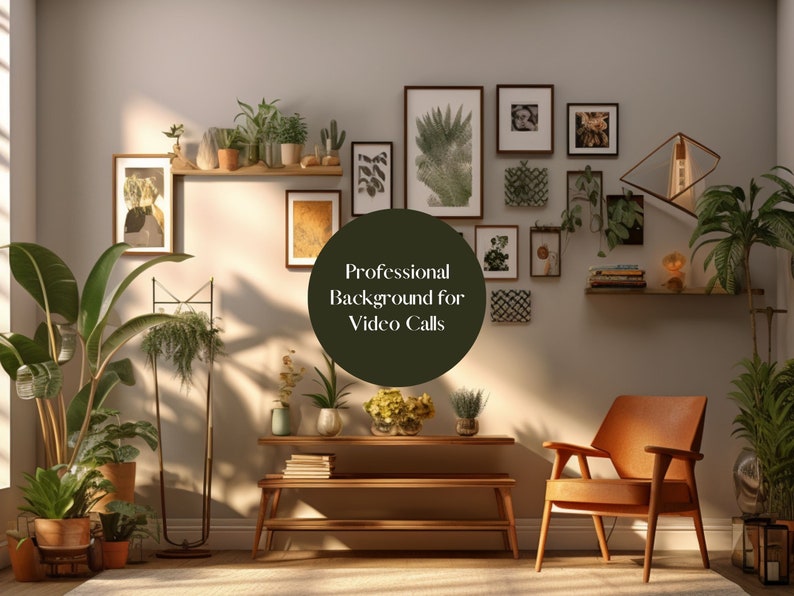 Zoom Background Virtual Call Background, Realistic Home Office - Etsy