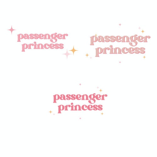 Passenger Princess SVG File - 3 Variations - Etsy