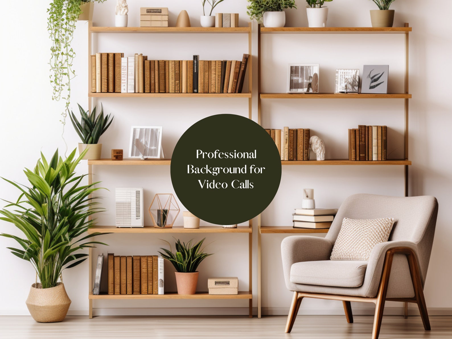 Zoom Background | Virtual Call Background, Realistic Home Office - Etsy