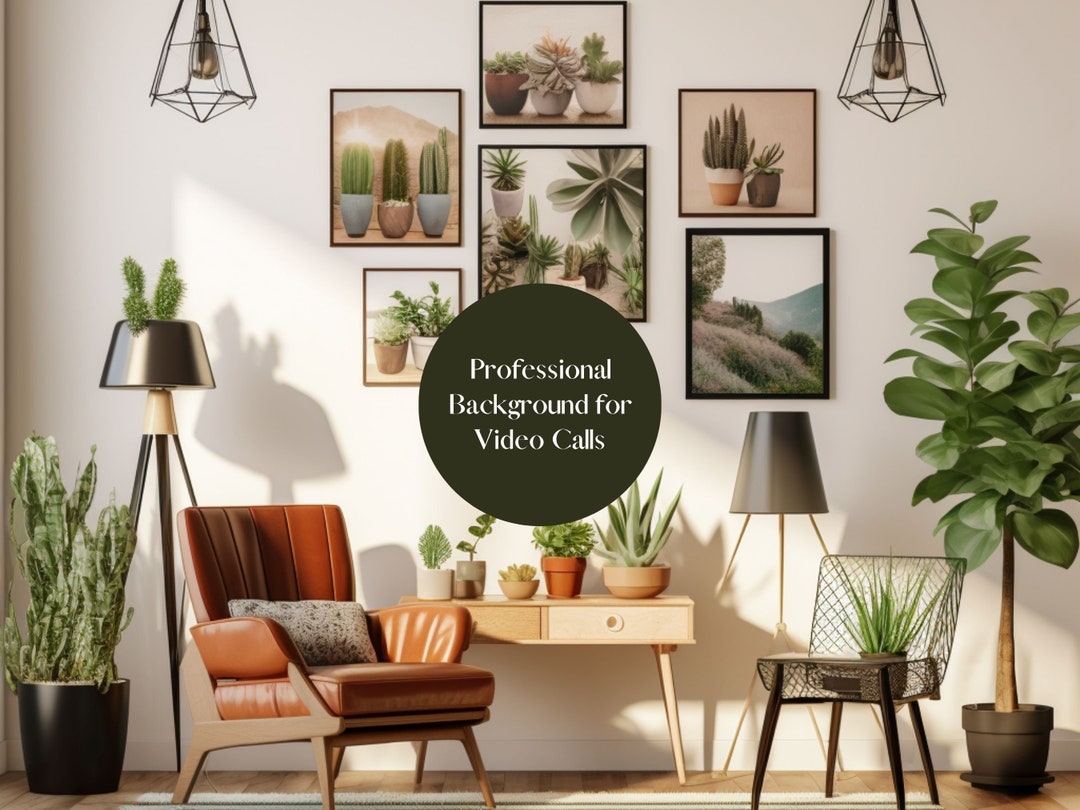 Zoom Background | Virtual Call Background, Realistic Home Office - Etsy