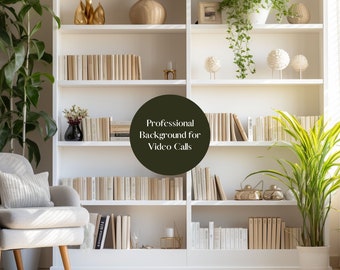 Zoom Background | Virtual Call Background, Realistic Home Office - Etsy