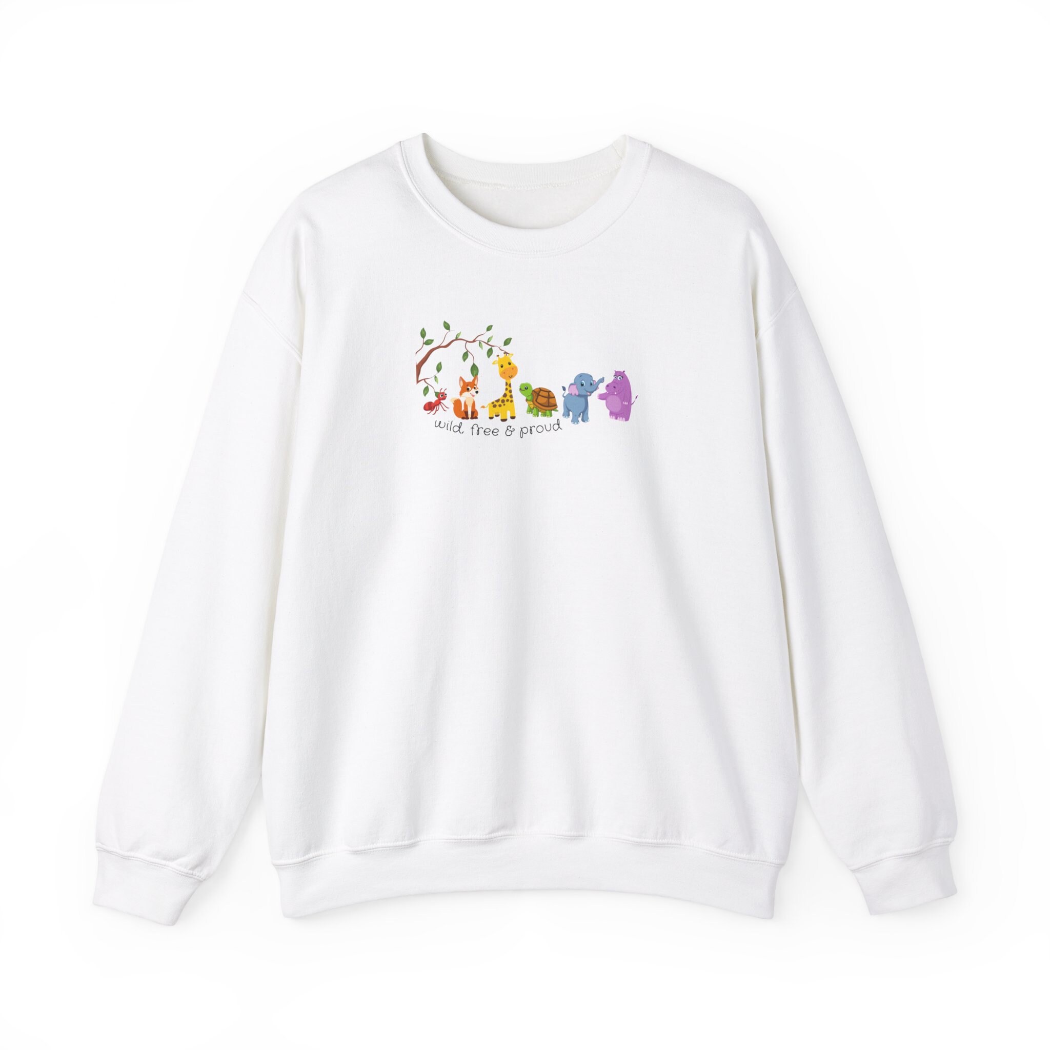 Adorable Subtle Pride Merch Funny Rainbow Sweatshirt Animal Print ...