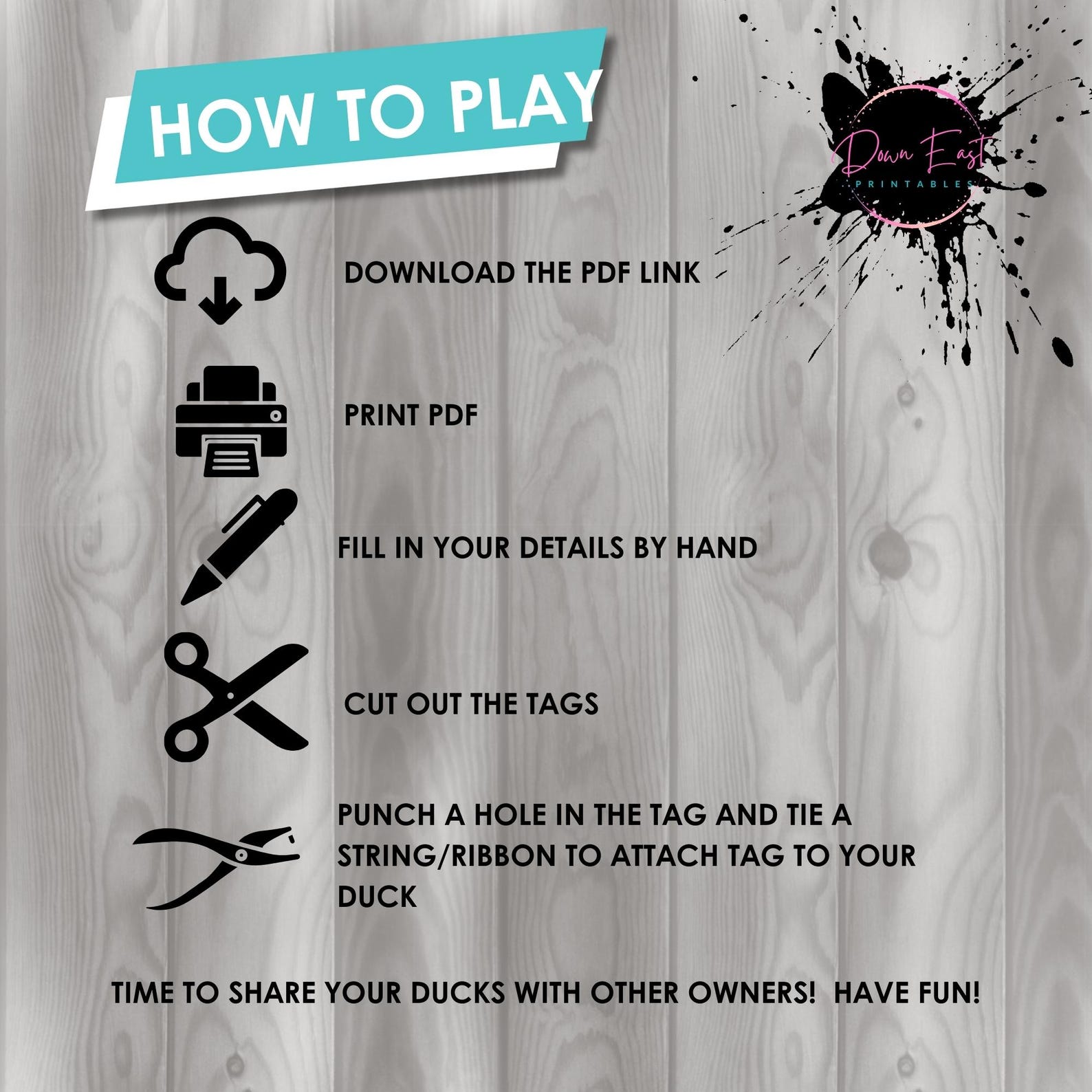 You've Been Ducked - Printable Duck Tag - Tag for Ducking - Duck Duck ...