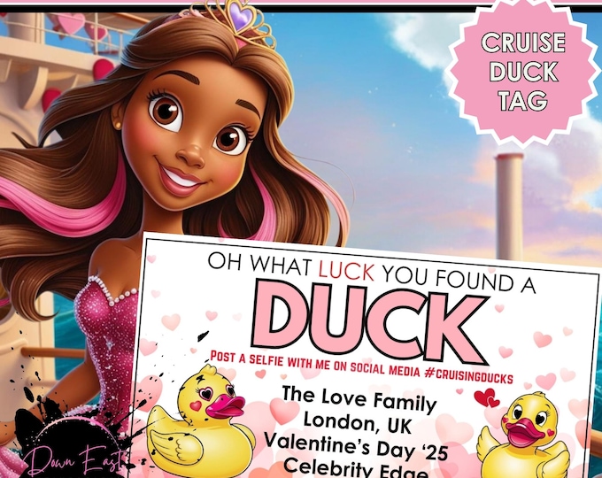 Cruising Ducks Princess INSTANT DOWNLOAD Tags- Cruise Ship- Rubber Duck ...