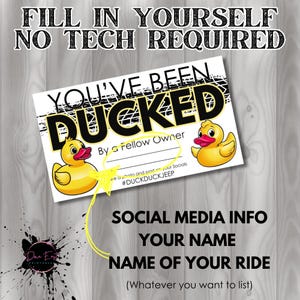 You've Been Ducked - Printable Duck Tag - Tag for Ducking - Duck Duck ...