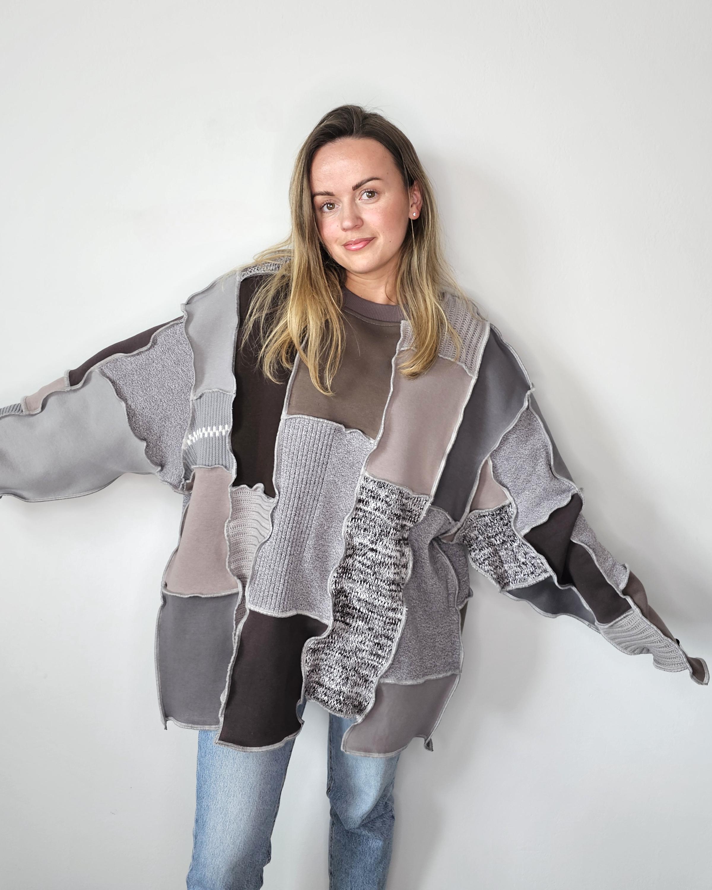 Upcycled Patchwork Women's Jumper From Knitwear Scraps and Sweaters ...