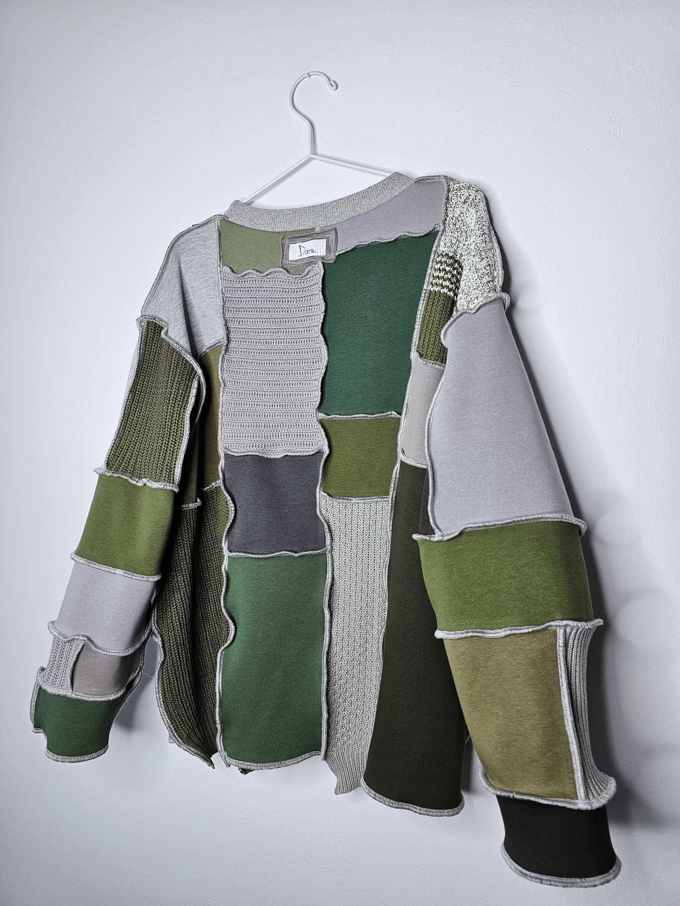 Upcycled Patchwork Women's Jumper From Knitwear and Sweater Scraps ...