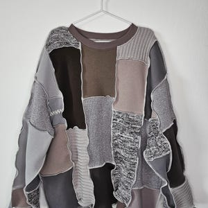 Upcycled Patchwork Women's Jumper From Knitwear Scraps and Sweaters ...